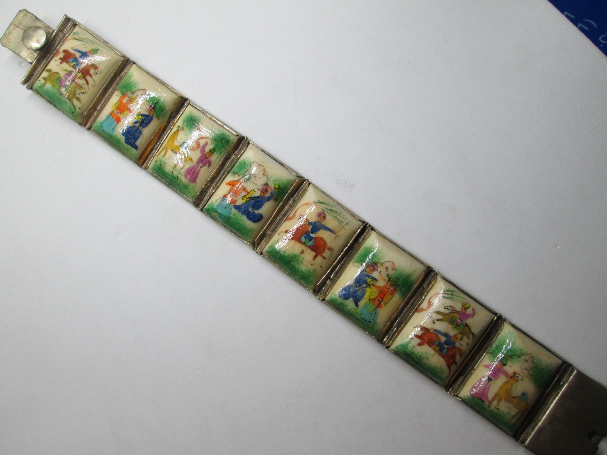 Vintage hand painted bracelet - jerusalem-mall.co.il